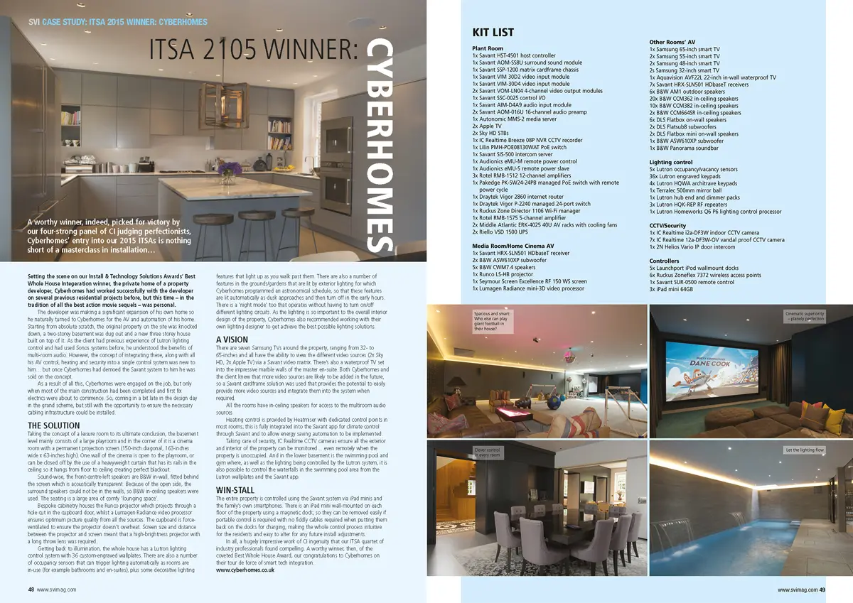 ITSA 2015 Winner | Cyberhomes